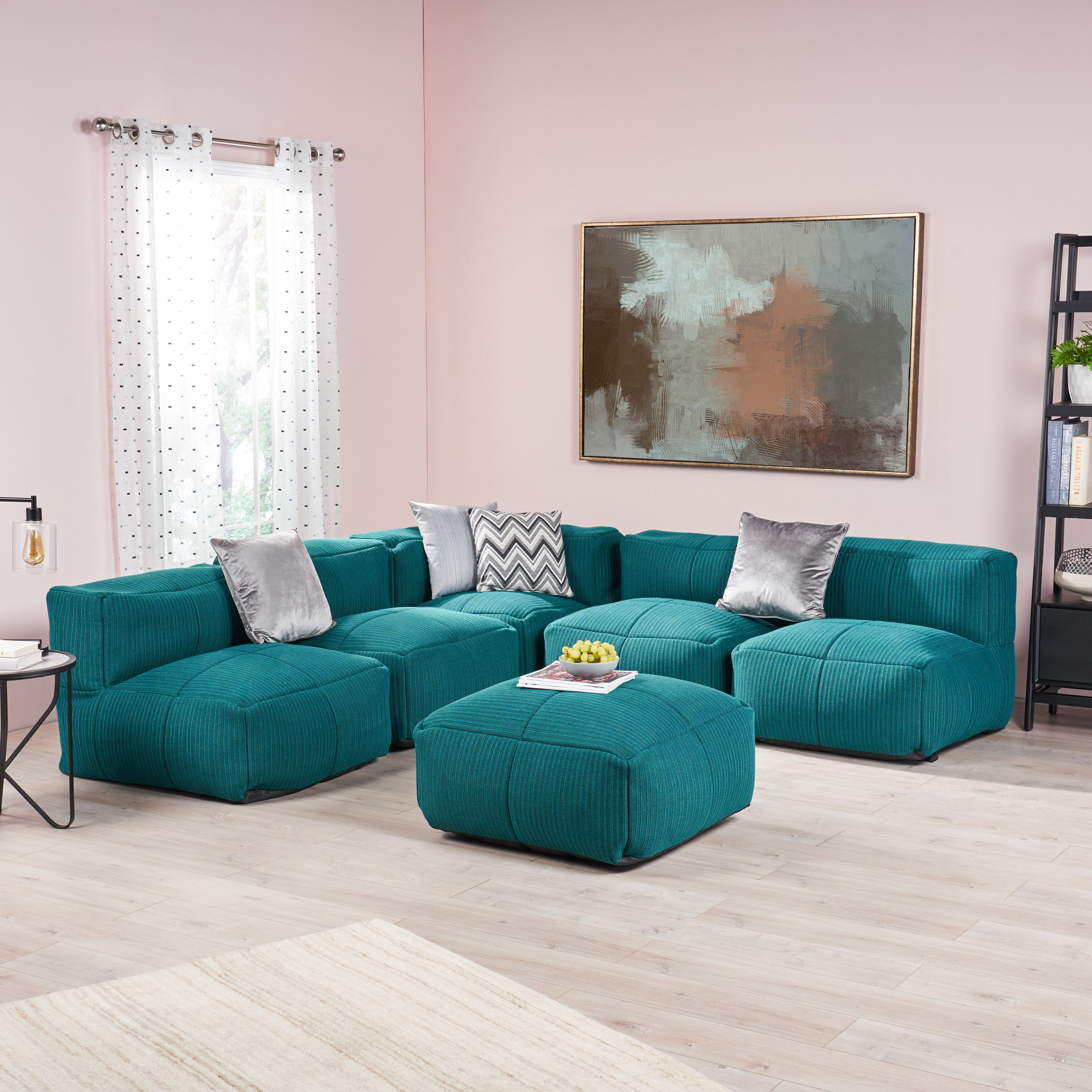 Red Barrel Studio® Atlanta 34" Wide Symmetrical Corner Sectional with ...