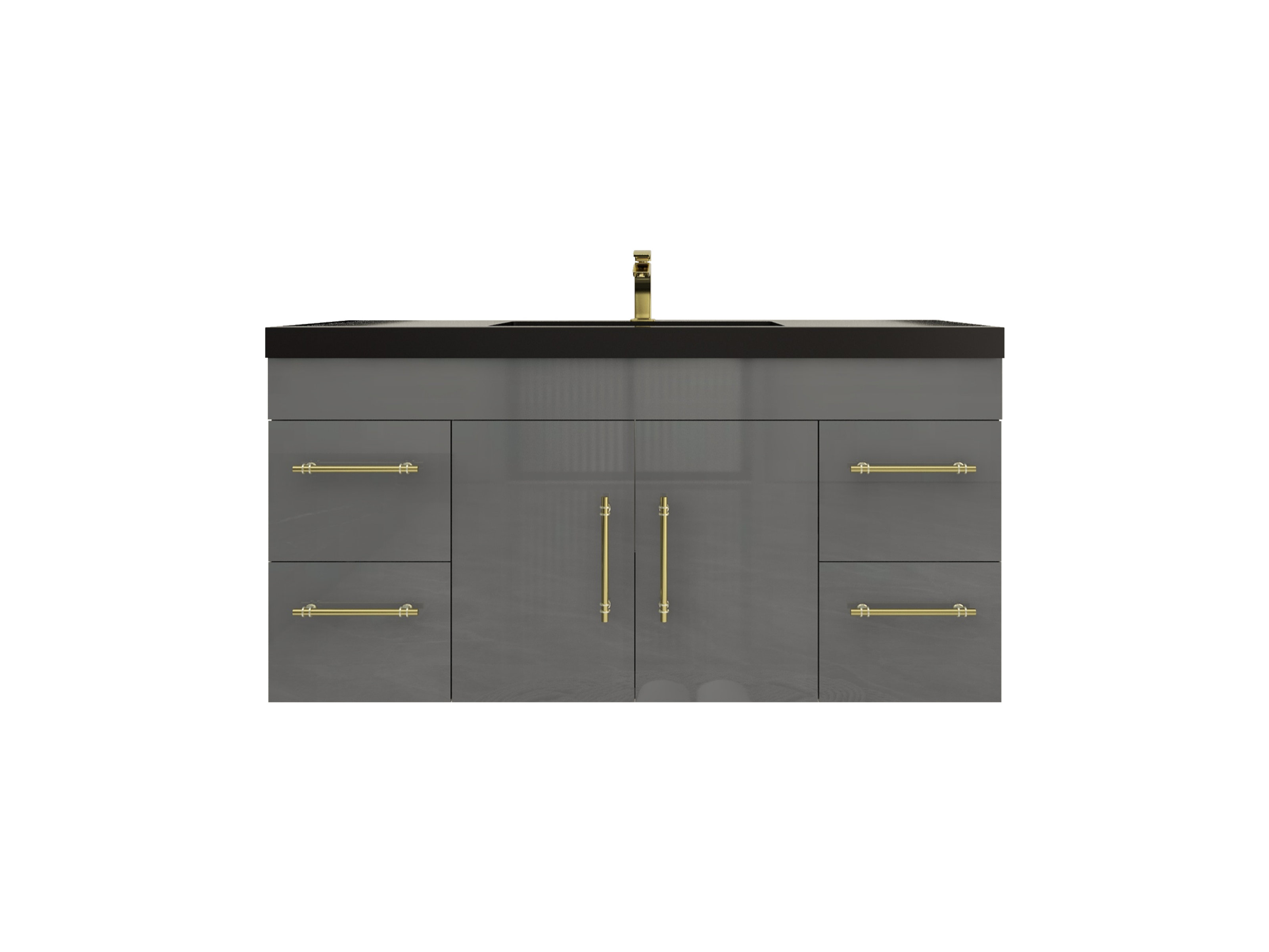 Mercer41 Ensemble de meuble-lavabo mural simple 48 po Campbell-Josh - Wayfair Canada