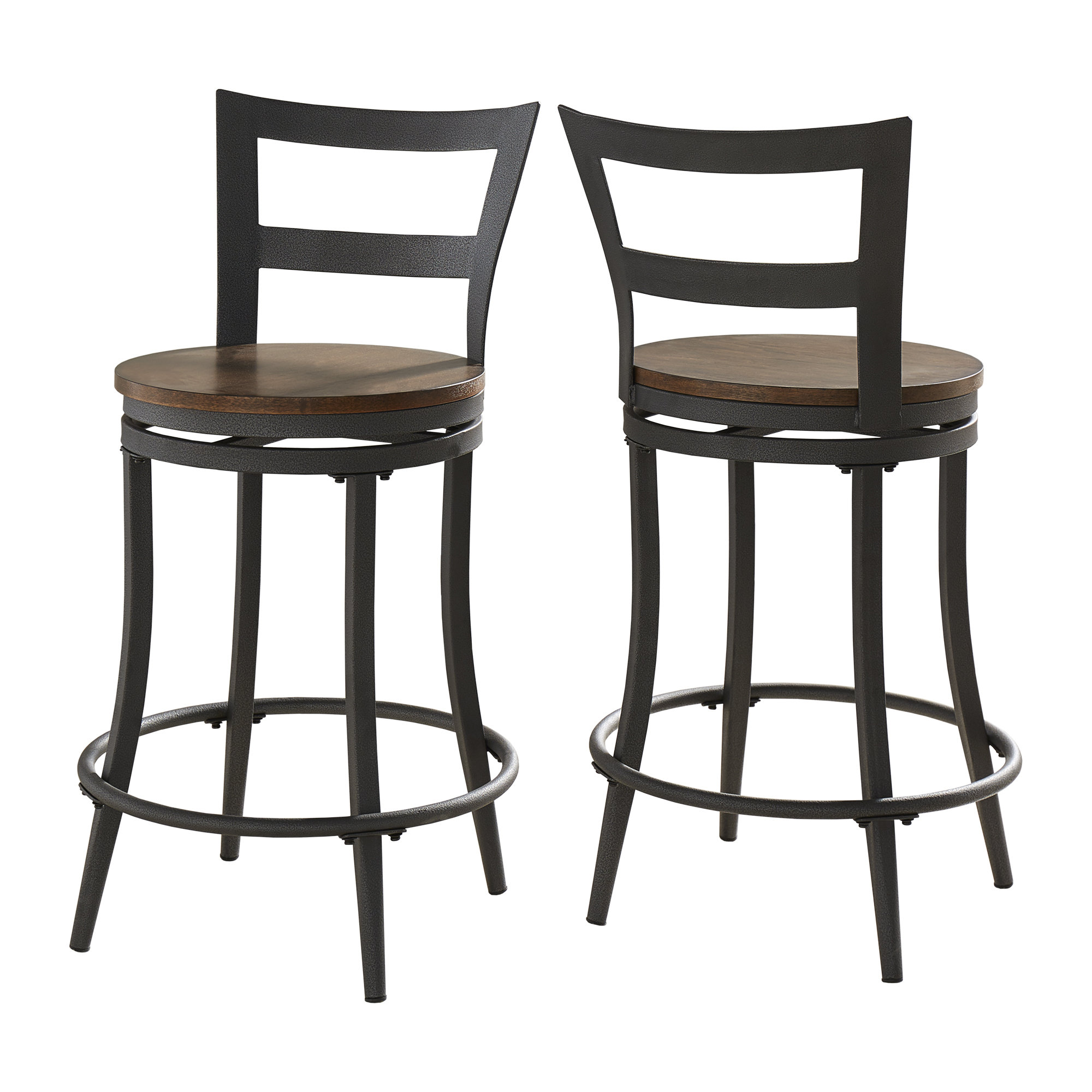 Andover Mills™ Giana Swivel 24'' Counter Stool with Metal Frame ...