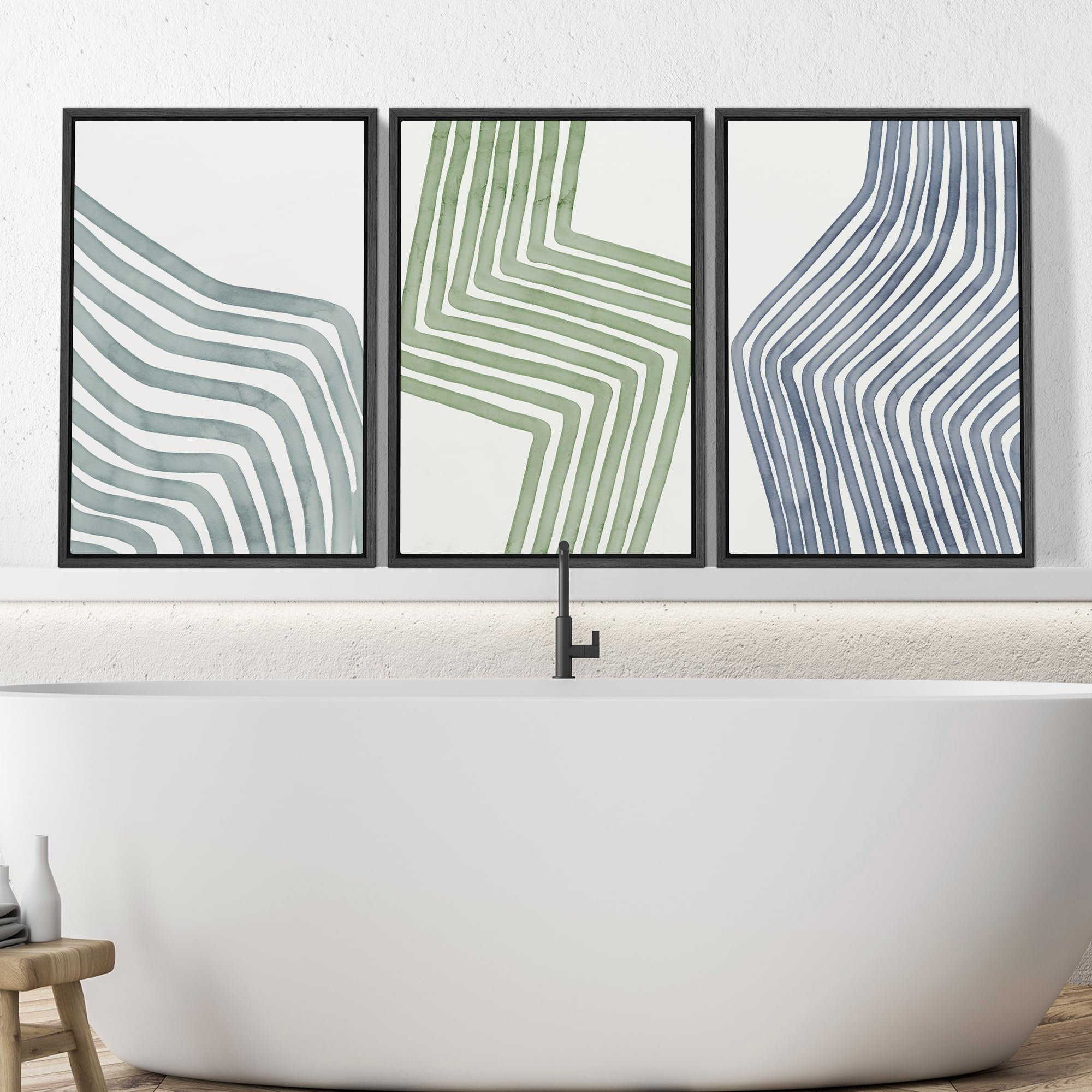 wall26 " Multicolor Zig-Zag Geometric Collage Illustrations Modern ...