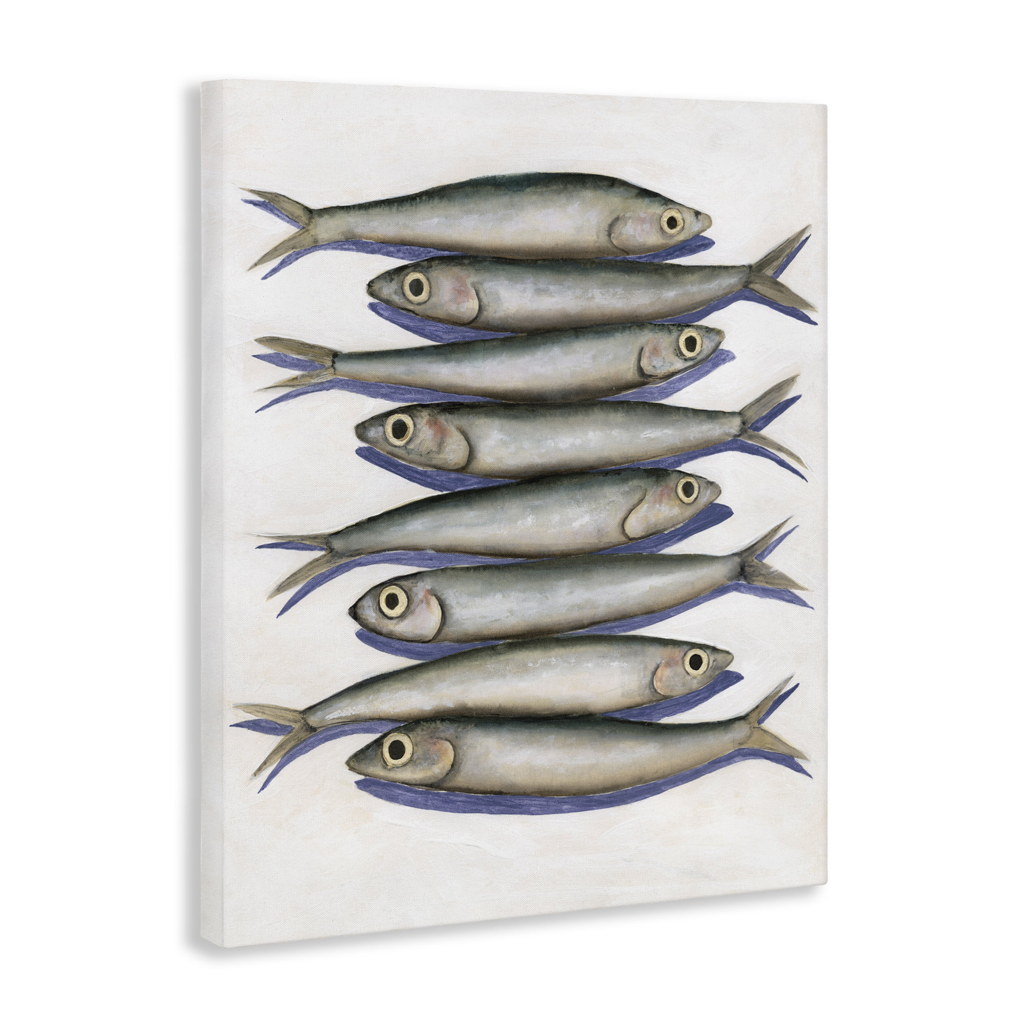 Ivy Bronx Stacked Anchovy Fish Canvas, design by Michael Willett ...