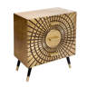 Mercer41 Fevronia 3 Drawer Brass Chest | Wayfair