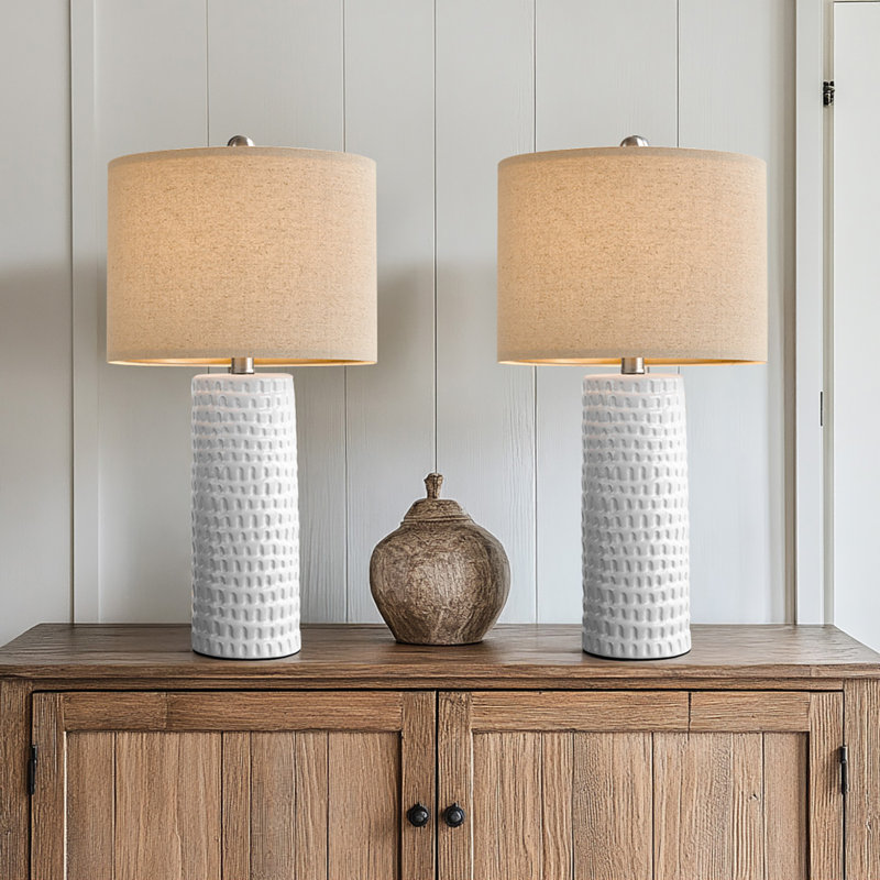 Dakota Fields Anazagene Modern Ceramic Table Lamp Set, Suitable For ...