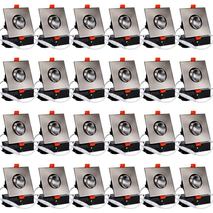 TORCHSTAR 3 Inch Gimbal LED Recessed Light with J-Box, Square Downlight ...