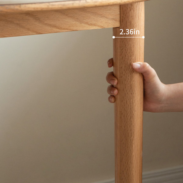 Elevat Home Solid Wood Dining Table Small Apartment Type Semi ...