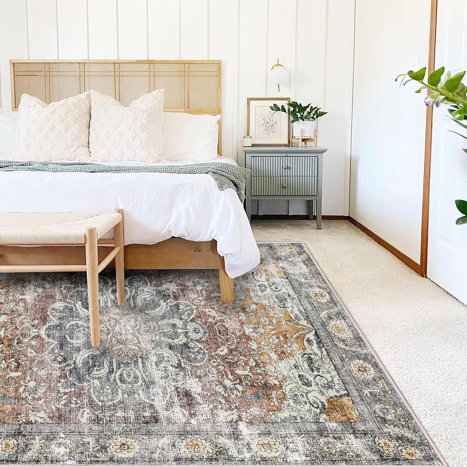 Bungalow Rose Washable Vintage Area Rug 5X7 | Wayfair