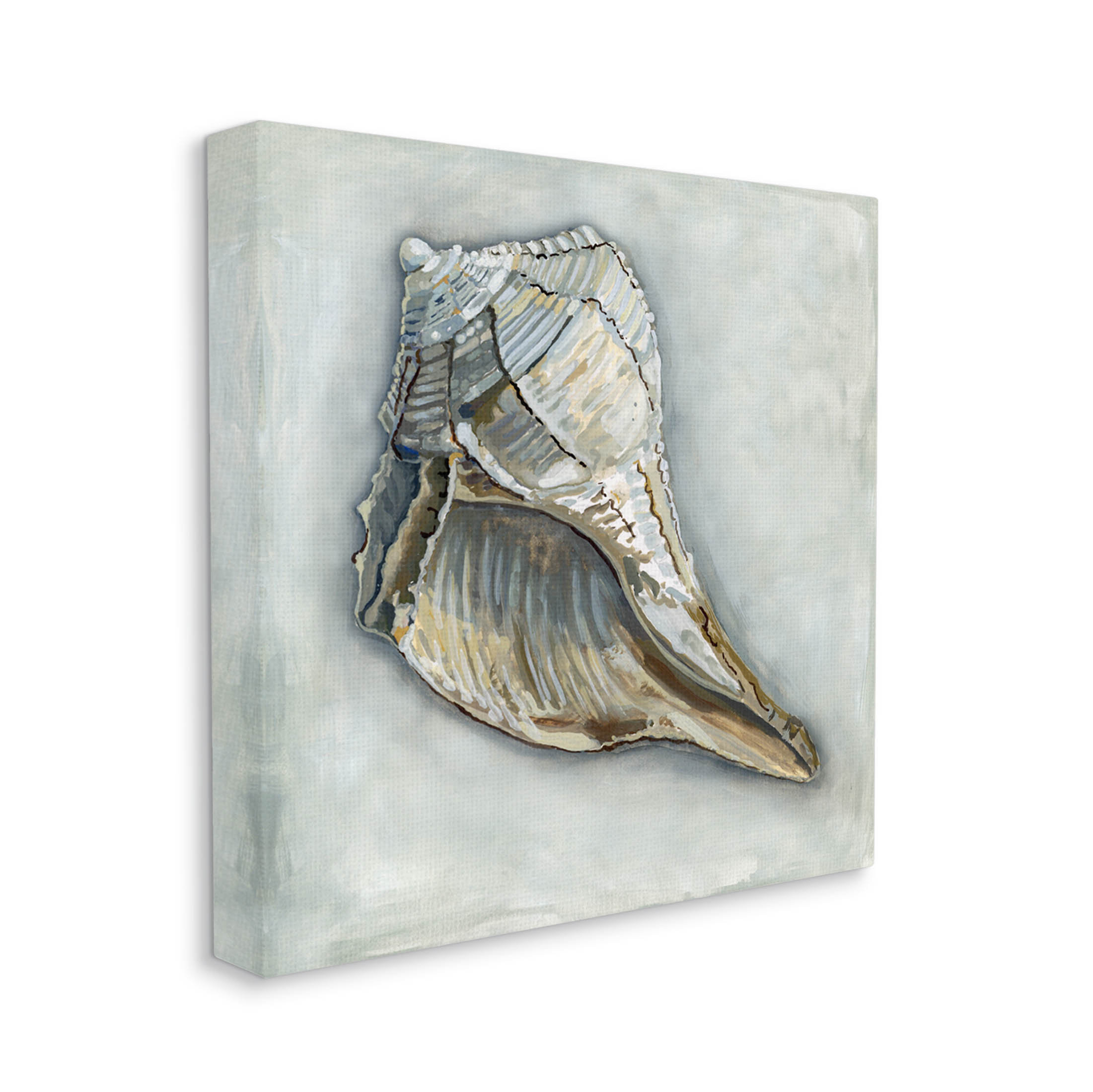 Highland Dunes Nautical Conch Shell - Wrapped Canvas Painting | Wayfair