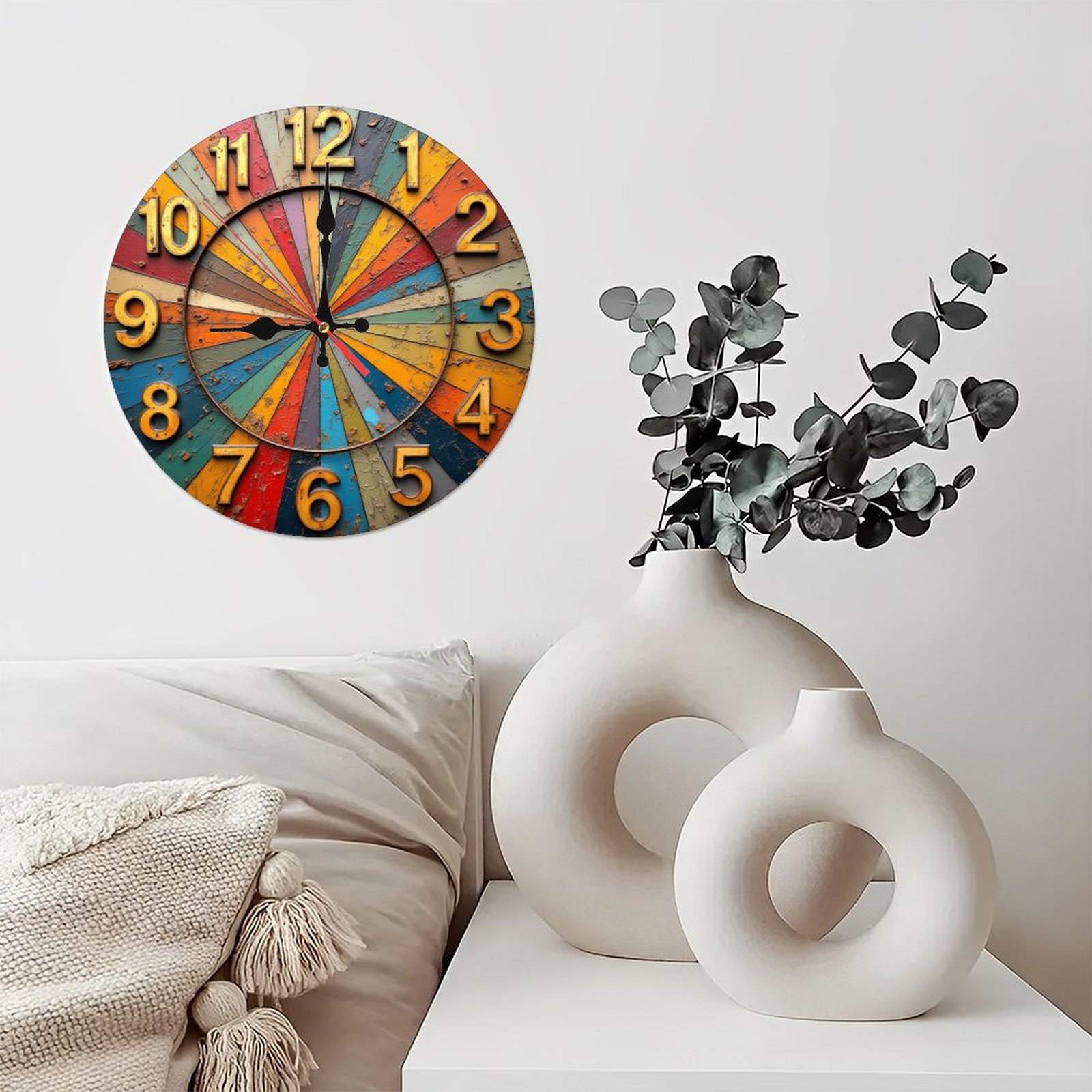 Trent Austin Design® 10'' Round MDF Wall Clock with Silent Quartz ...