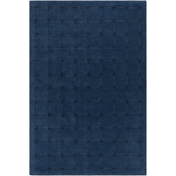 AllModern Mallory Midnight Blue Hand Tufted Area Rug & Reviews | Wayfair
