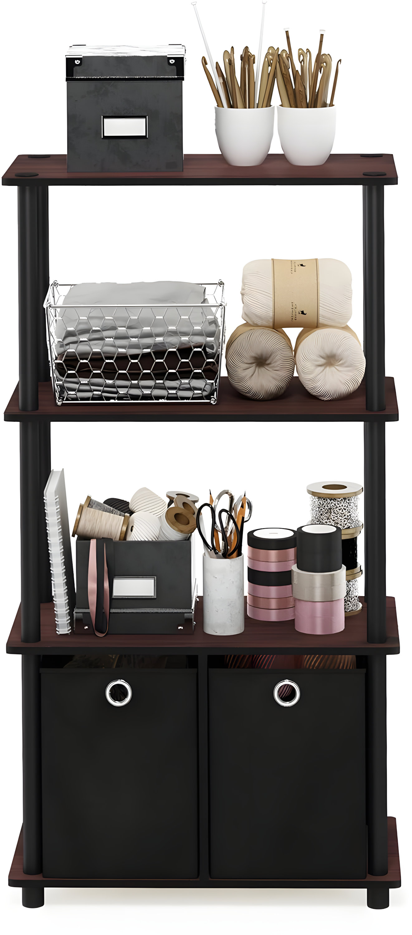 Rebrilliant 4-Tier Multipurpose Storage Rack With Bins, Eco-Friendly ...