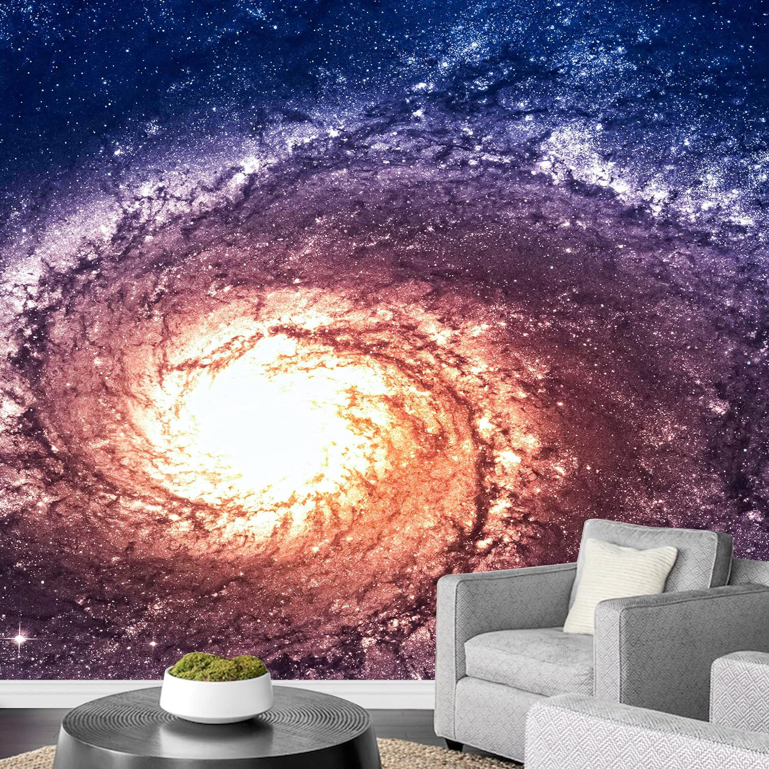 IDEA4WALL Spiral Galaxy Star Nebula Space & Astronomy Fantasy & Sci-Fi Decoration Wall Paper ...