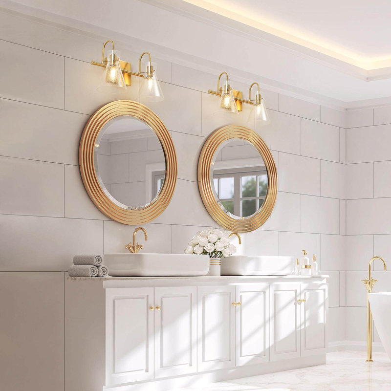 Mercer41 Dannalyn 3-Light Dimmable Brass Vanity Light | Wayfair