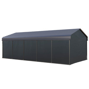 Caravan Canopy Domain 20x10 Foot Carport Tent Sidewalls, Black ...