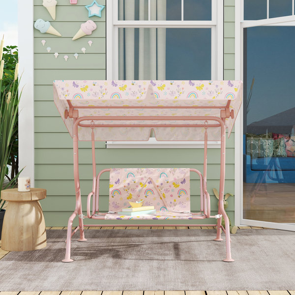 Ebern Designs Devala 2 Person Porch Swing with Canopy | Wayfair.co.uk