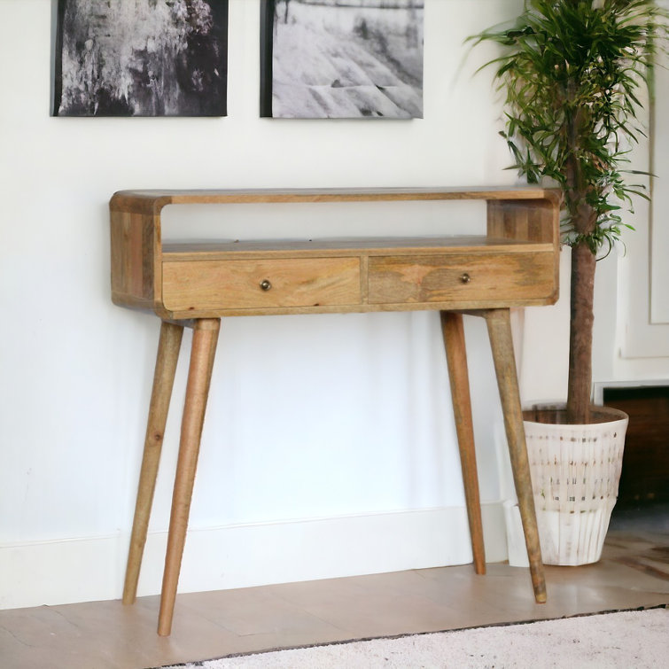 Union Rustic Gwinner 90cm Solid Wood Console Table | Wayfair.co.uk