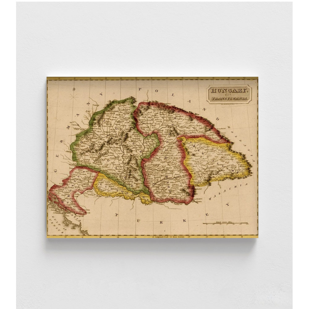 WeFrameArt Hungary 1817, Antique Map Of Hungary, World History Poster ...