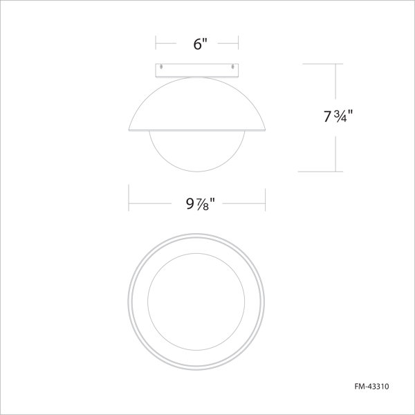 dweLED Moonstone LED Semi-Flush Mount | Perigold