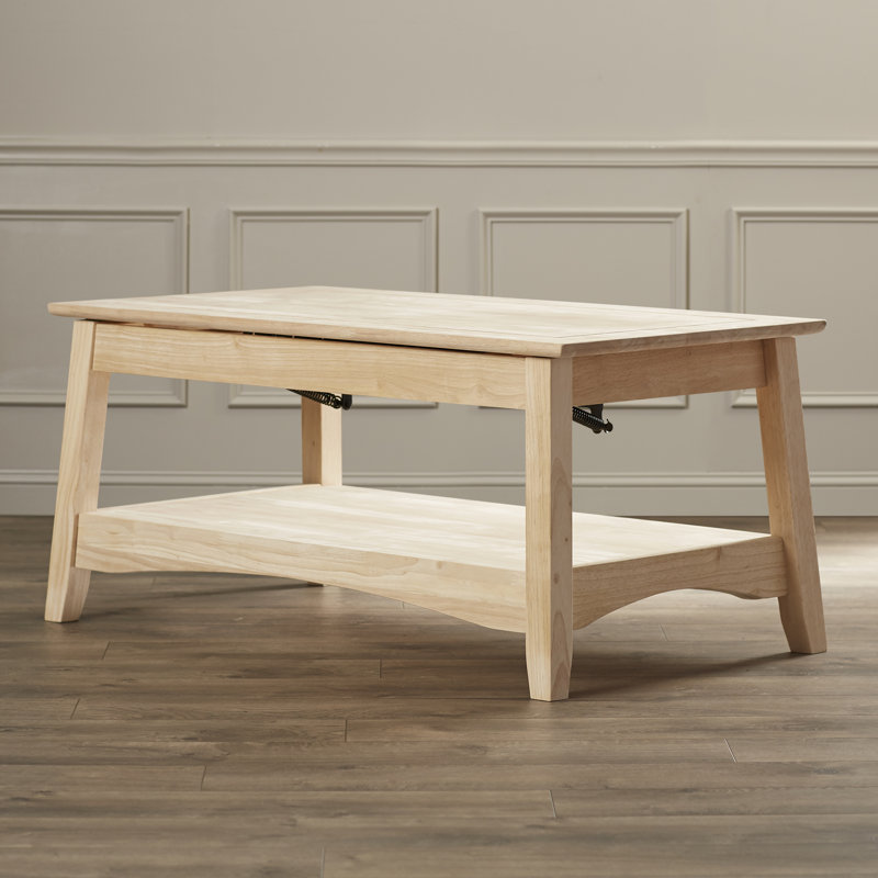Langley Street® Manatuto Solid Wood Lift Top Extendable Coffee Table ...