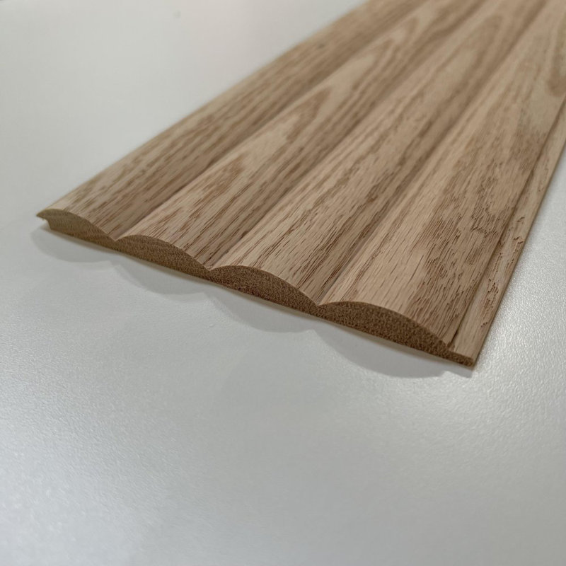 Timeline Wood TIMELINE Fluted Solid Oak Thin Round 5.25” X 72” Real ...
