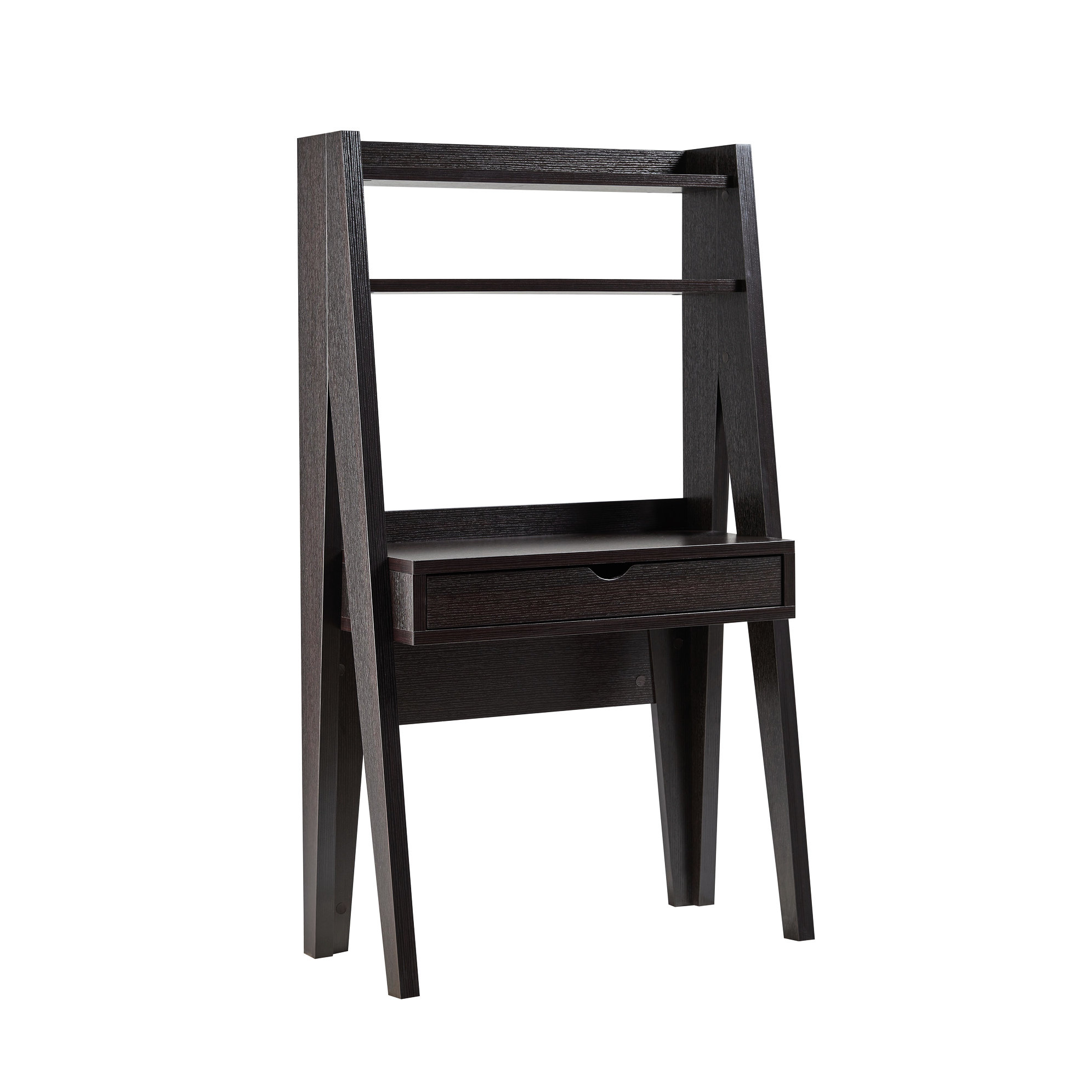 George Oliver Home Office Desk, With Drawer And Two Shelves, Colour ...