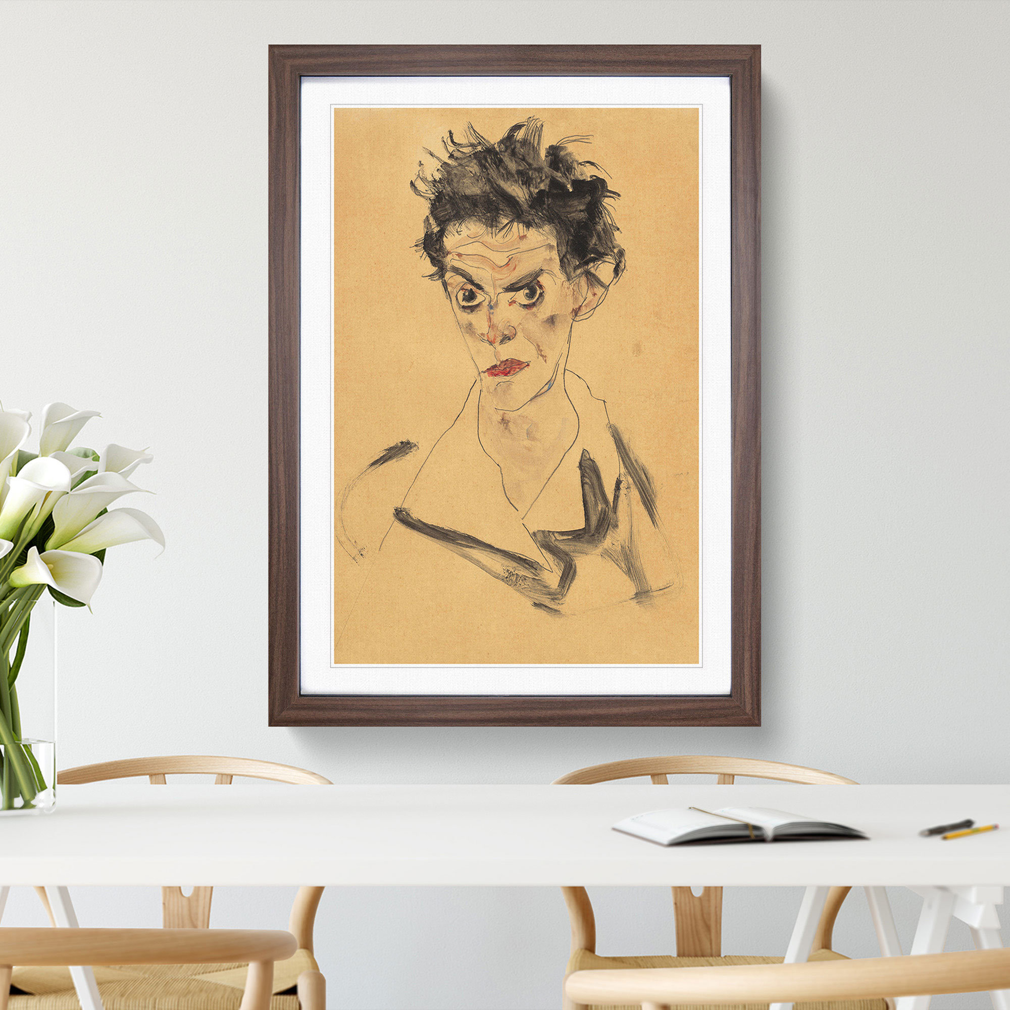 East Urban Home Self-Portrait Vol.1 by Egon Schiele - Picture Frame ...
