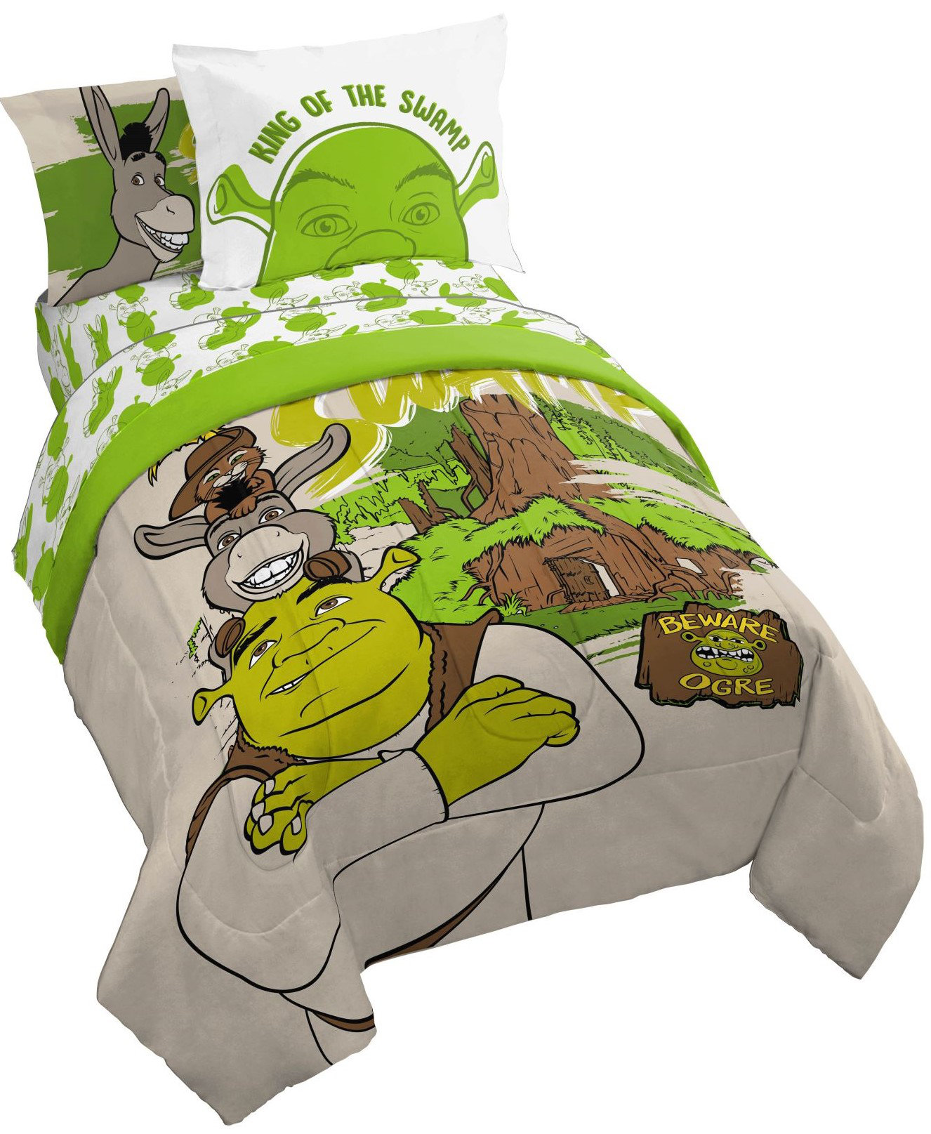 Universal Pictures Shrek Swamp Life Twin Bed Set W/ Sham - Wayfair Canada