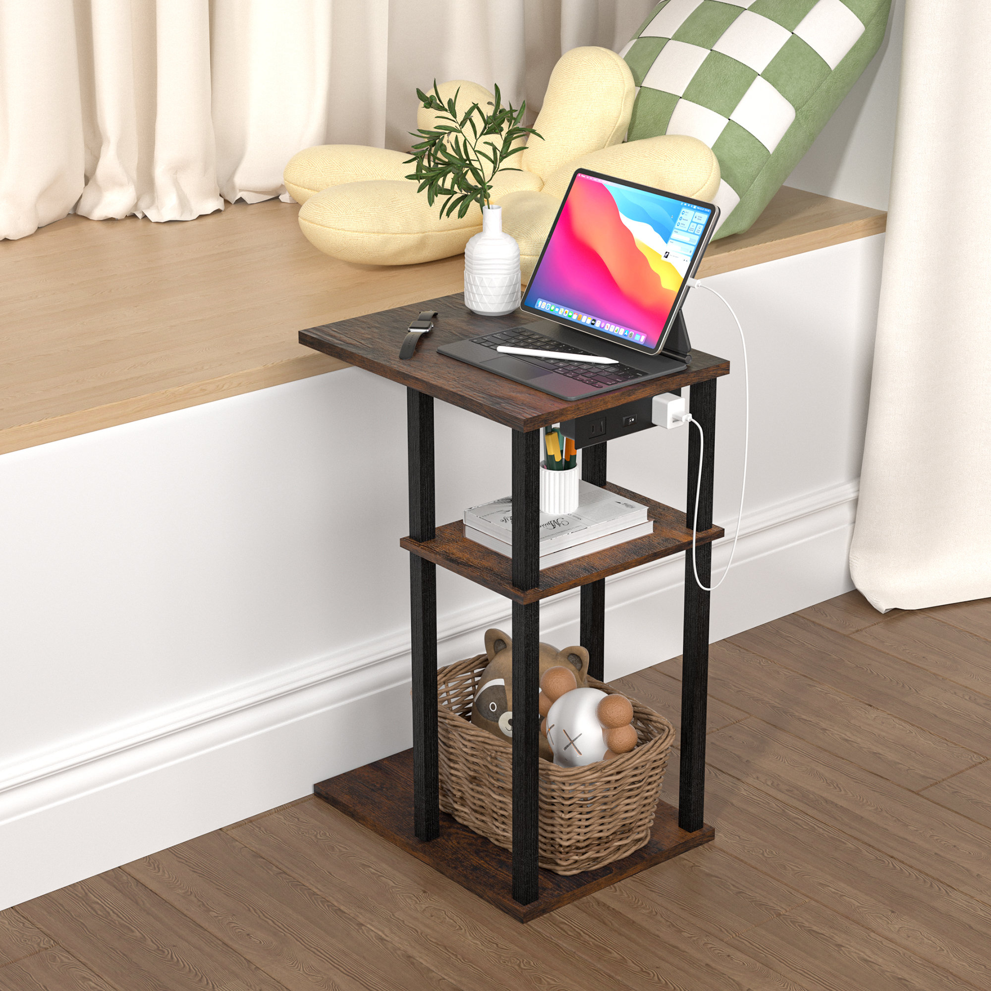 17 Stories Gwenny Nightstand Side Table,Small End Tables for Living ...