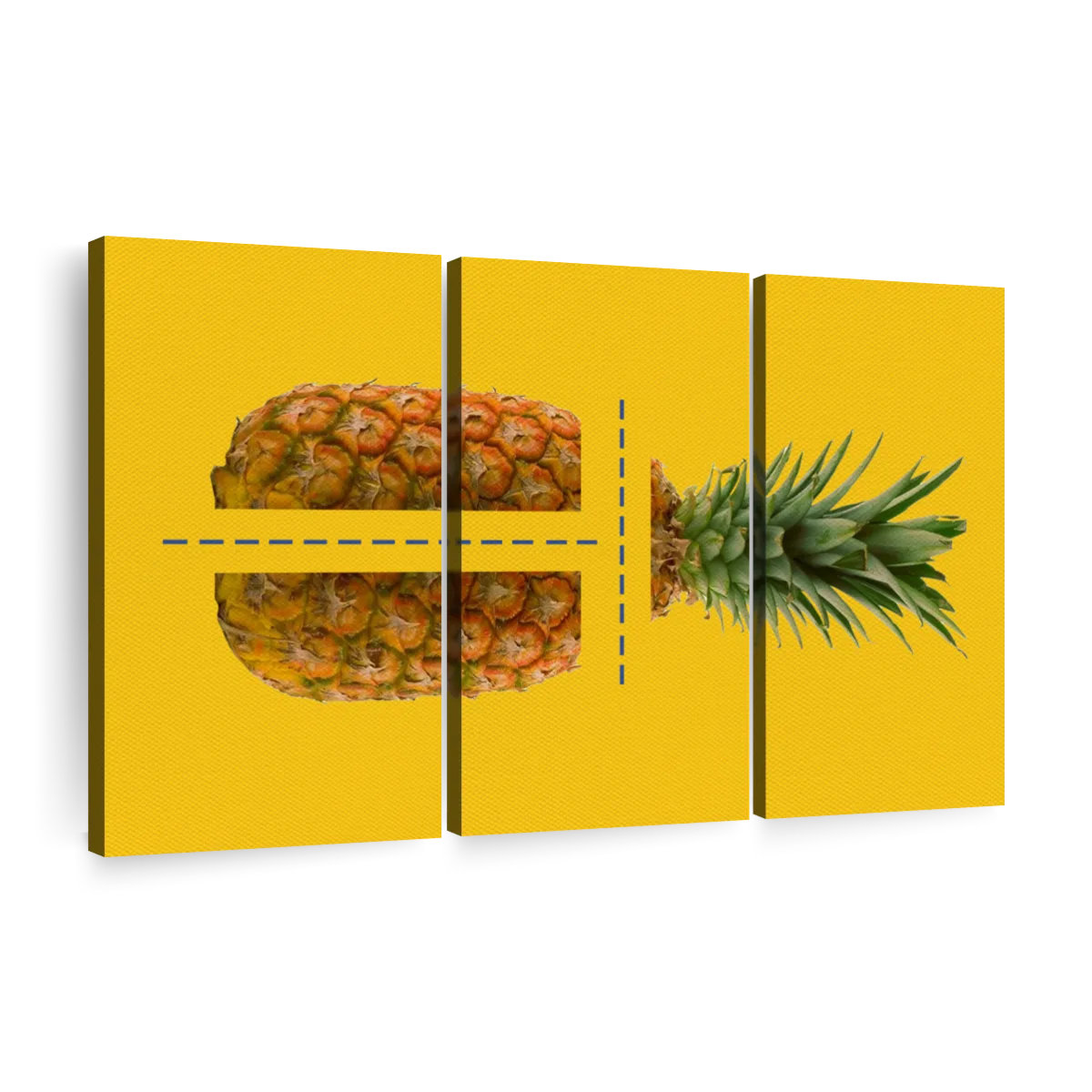 Bay Isle Home™ Pineapple Pineapple Cuts Multi Piece Canvas Print On ...
