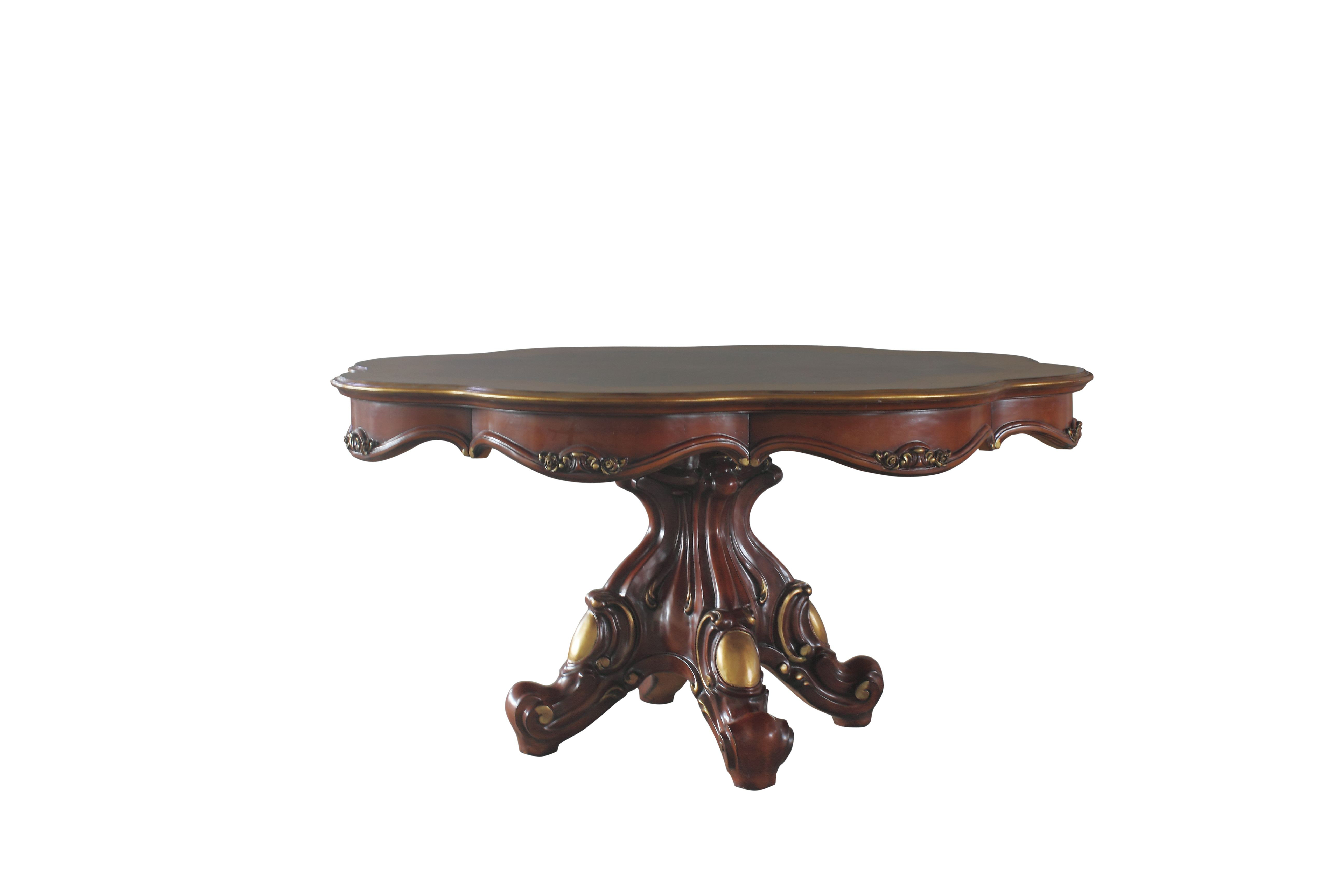 Andrew Home Studio Dili 62'' Rubberwood Solid Wood Pedestal Dining ...