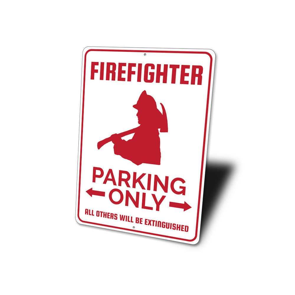 Lizton Sign Shop, Inc Firefighter Parking Aluminum Sign | Wayfair