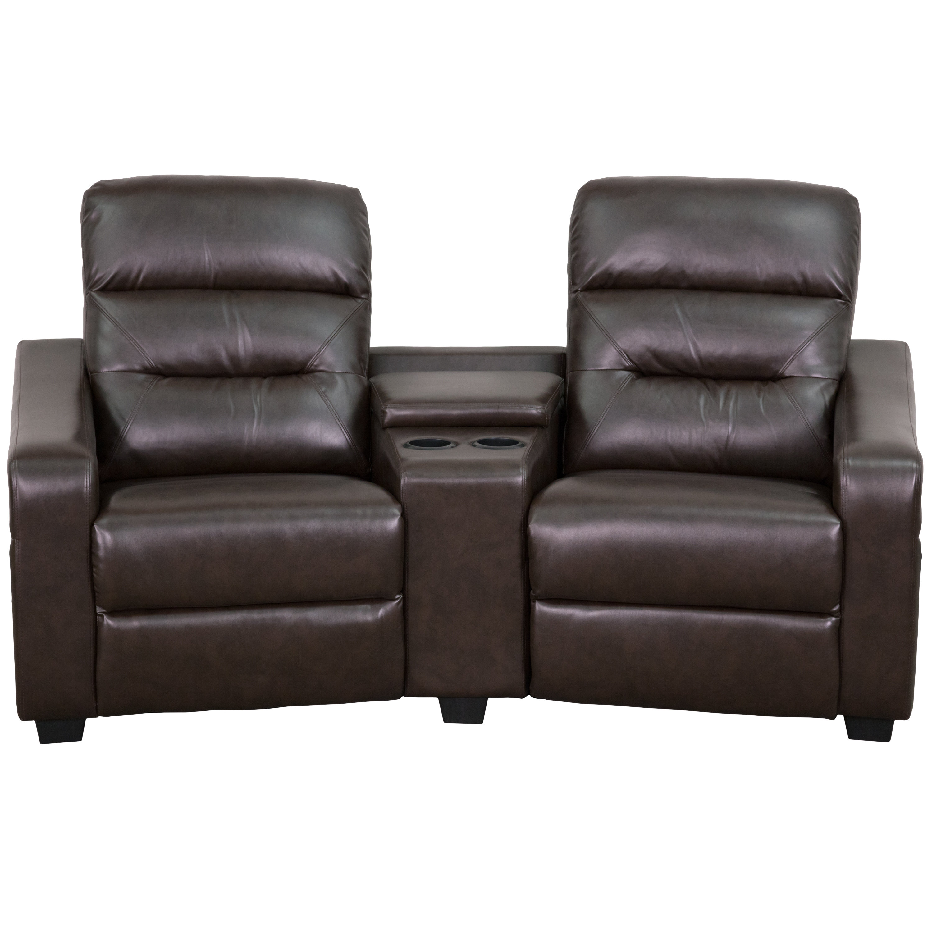 Red Barrel Studio® 2-Seat Reclining LeatherSoft Tufted Bustle Back ...