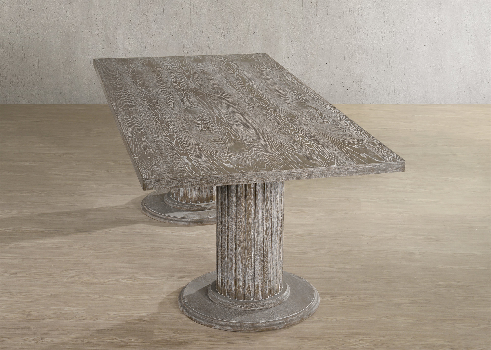Highland Dunes Gabrian Reclaimed Gray Finish Dining Table | Wayfair