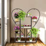 17 Stories Heavy Duty Metal Plant Stand Heart Shaped Ladder Pot Holder ...