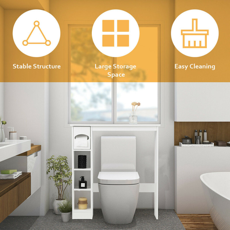 Brayden Studio® Pendergrast Freestanding Over-the-Toilet Storage ...