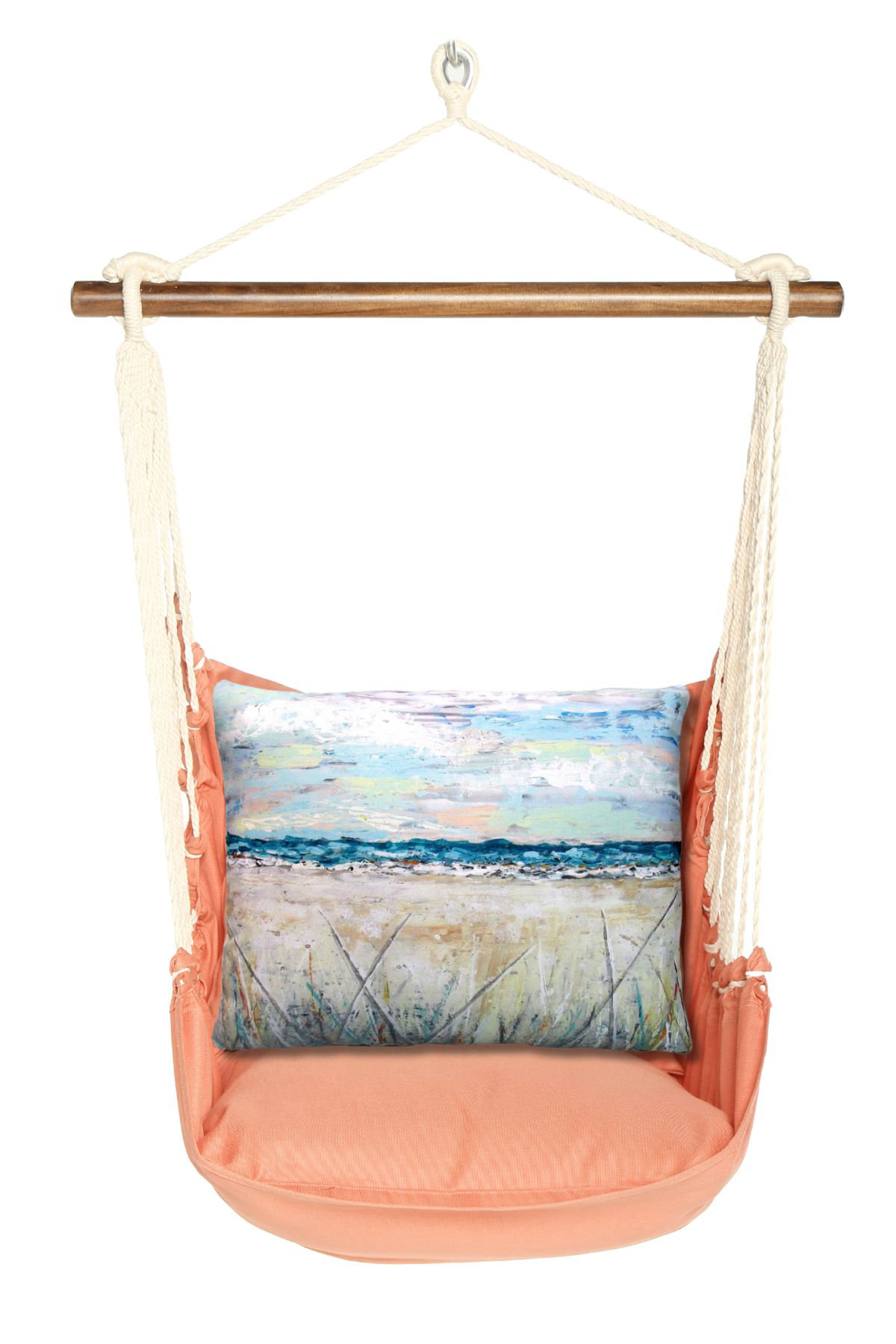 Arlmont & Co. Hammock Swing Set (4-piece) Living Coral with Coastal ...