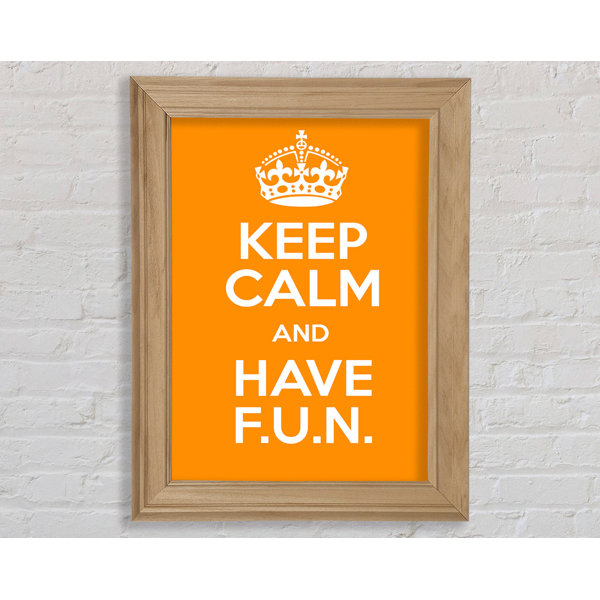 Bright Star Girls Room Quote Keep Calm Fun Orange - Single Picture ...