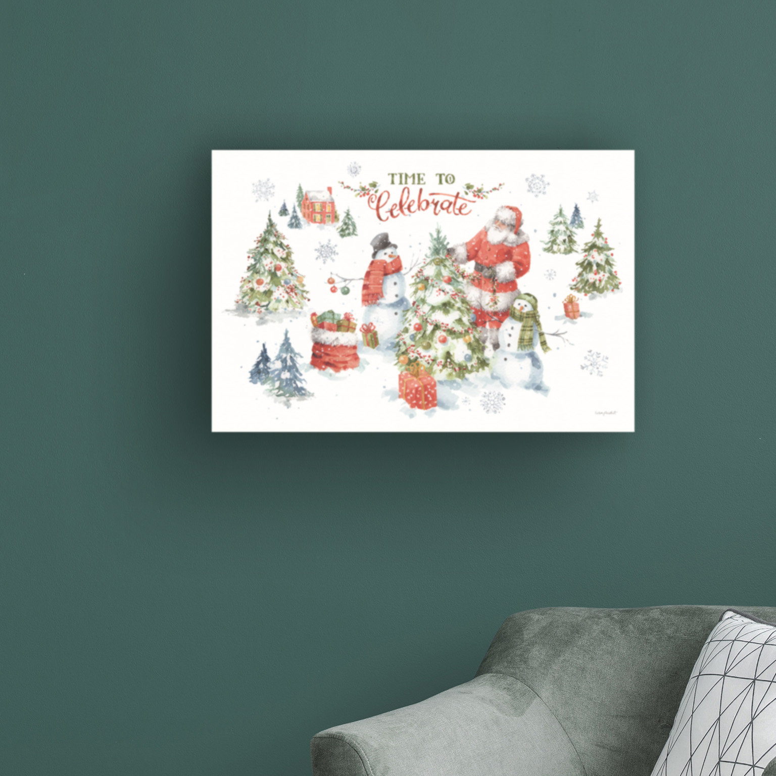 The Holiday Aisle® Lisa Audit 'Welcoming Santa' Canvas Art - Wayfair Canada
