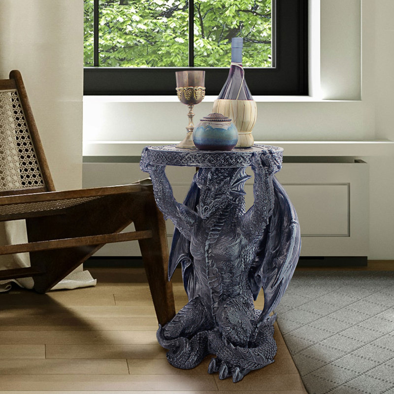 Design Toscano Gothic Dragon Figurine End Table & Reviews | Wayfair