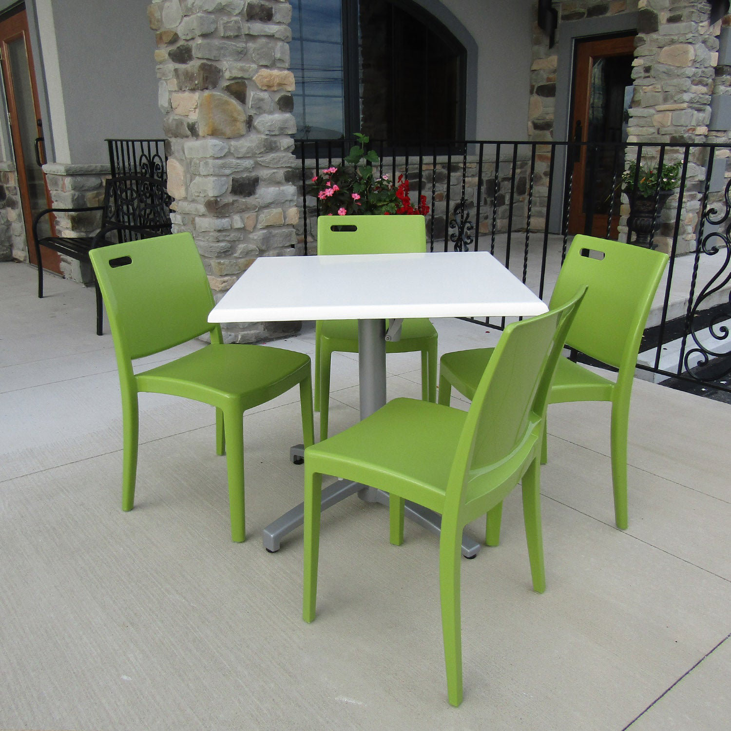Grosfillex Expert Grosfillex Moulded Melamine 32" Square Table Top ...