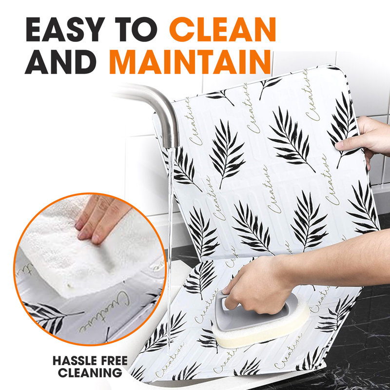 Cheer Collection Foldable Aluminum Oil Splatter Guard Plates (White ...