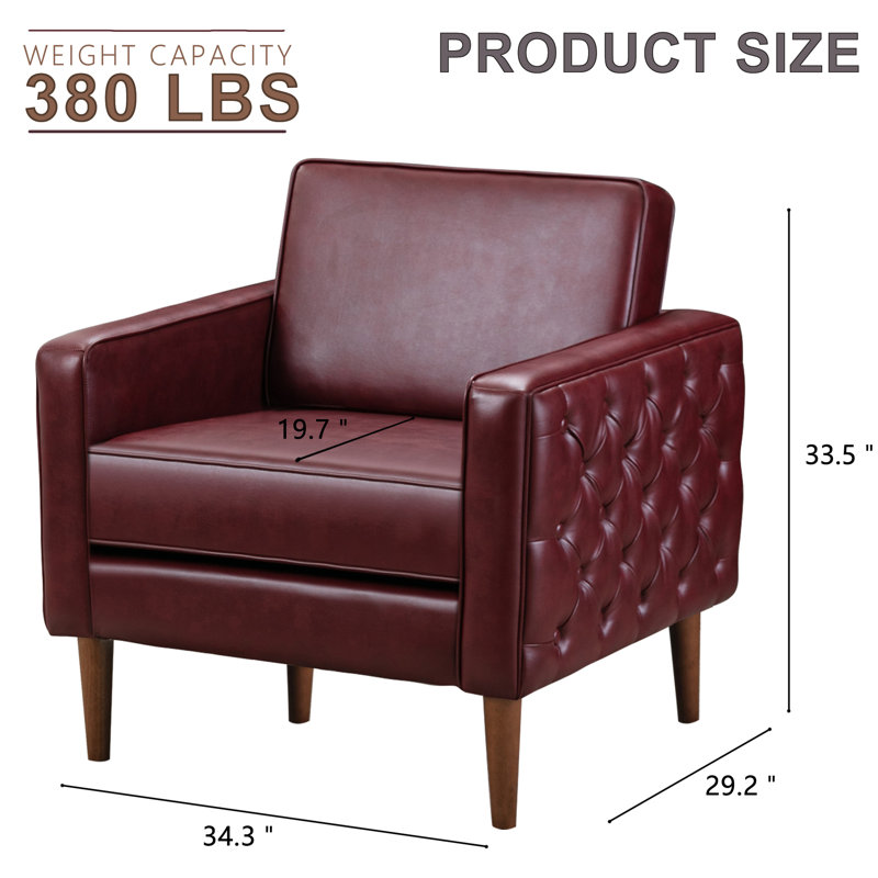Wildon Home® Wandi Faux Leather Club Chair & Reviews | Wayfair