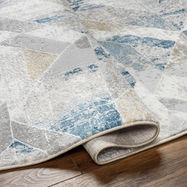 Corrigan Studio® Krenn Abstract Blue Area Rug | Wayfair