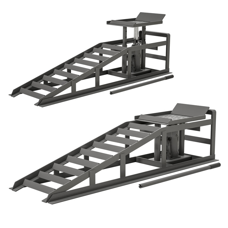 Yesurprise Hydraulic Car Ramps 5t 11000lbs, Heavy Duty Steel Car Ramps ...