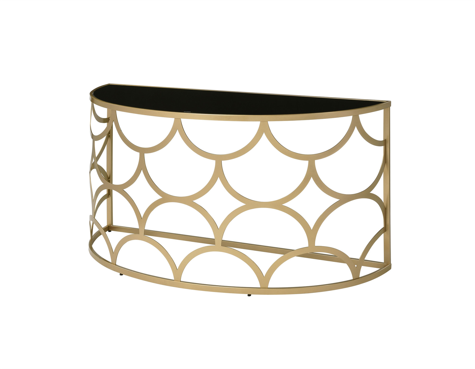 Everly Quinn Altus Gold Finish Console Table | Wayfair