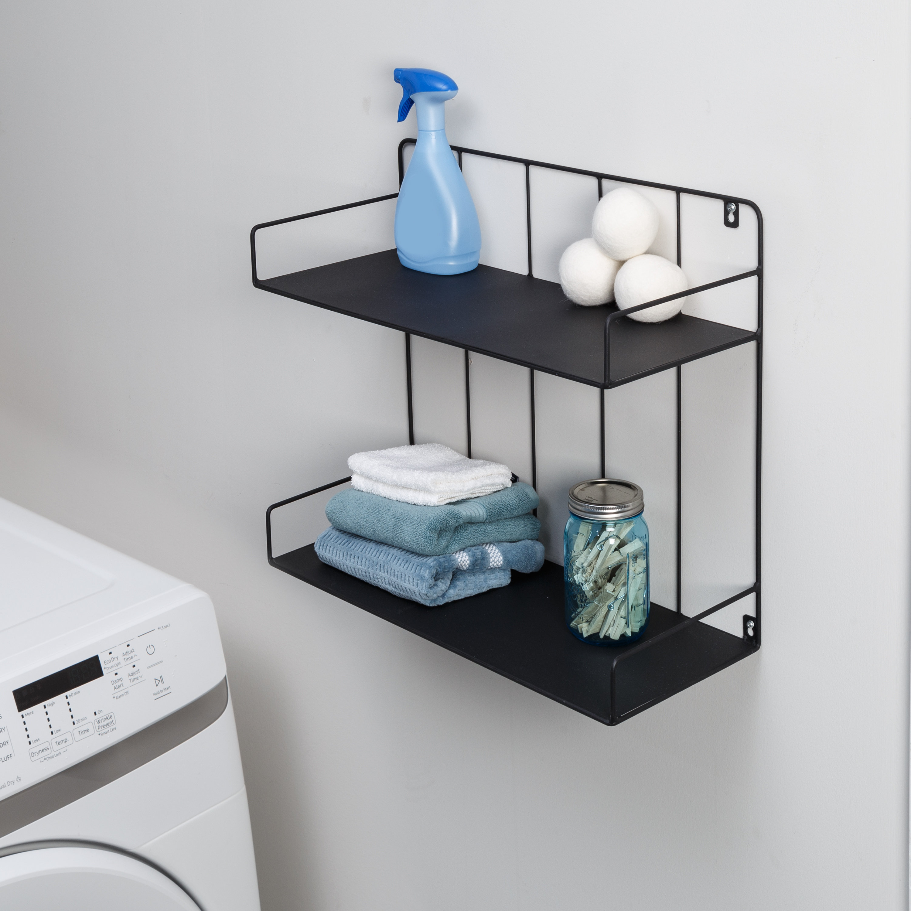 Latitude Run® 2 Piece Metal Floating Shelf | Wayfair