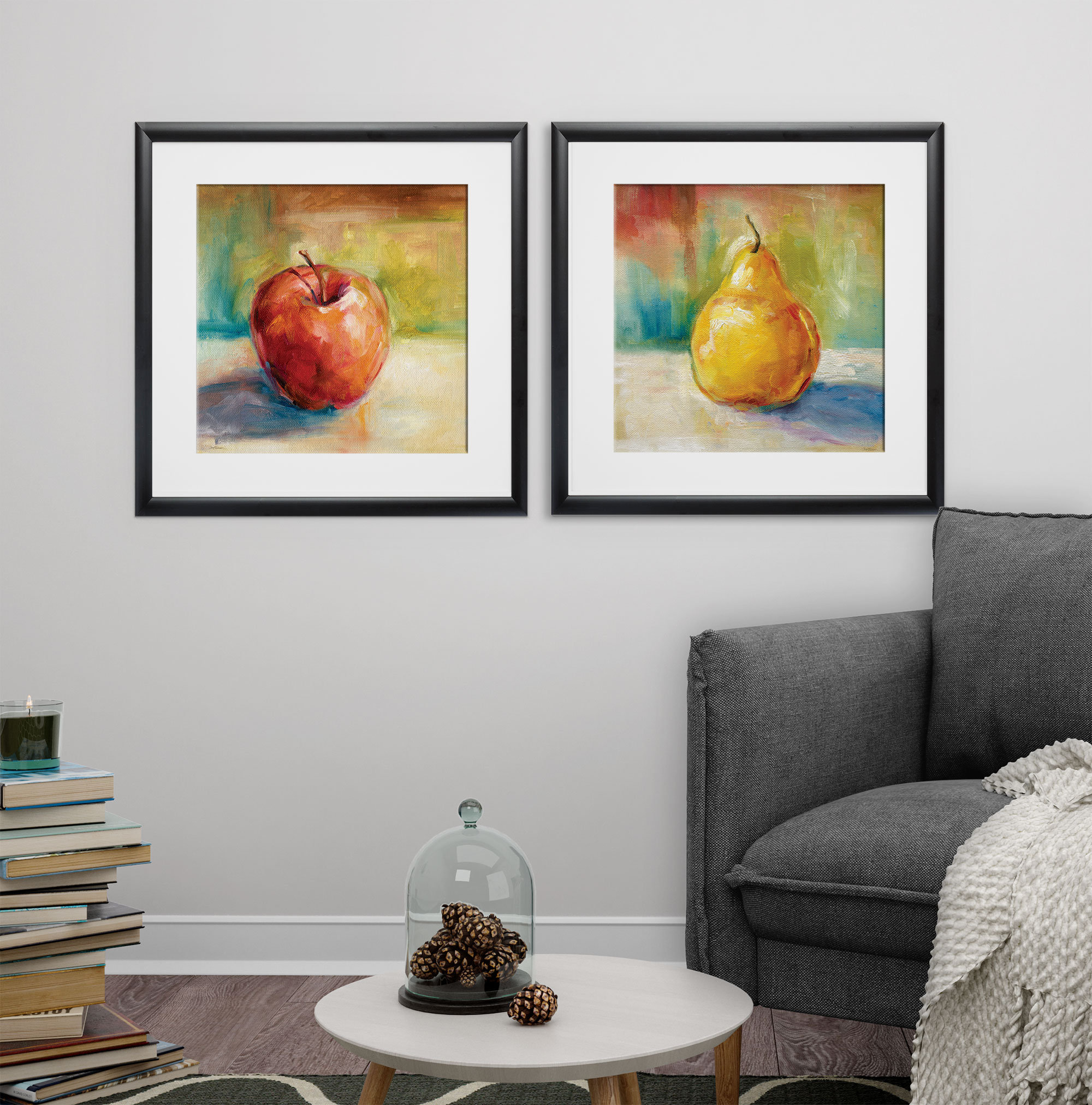 Darby Home Co 'Fresh Apple' 2 Piece Framed Print Set & Reviews | Wayfair