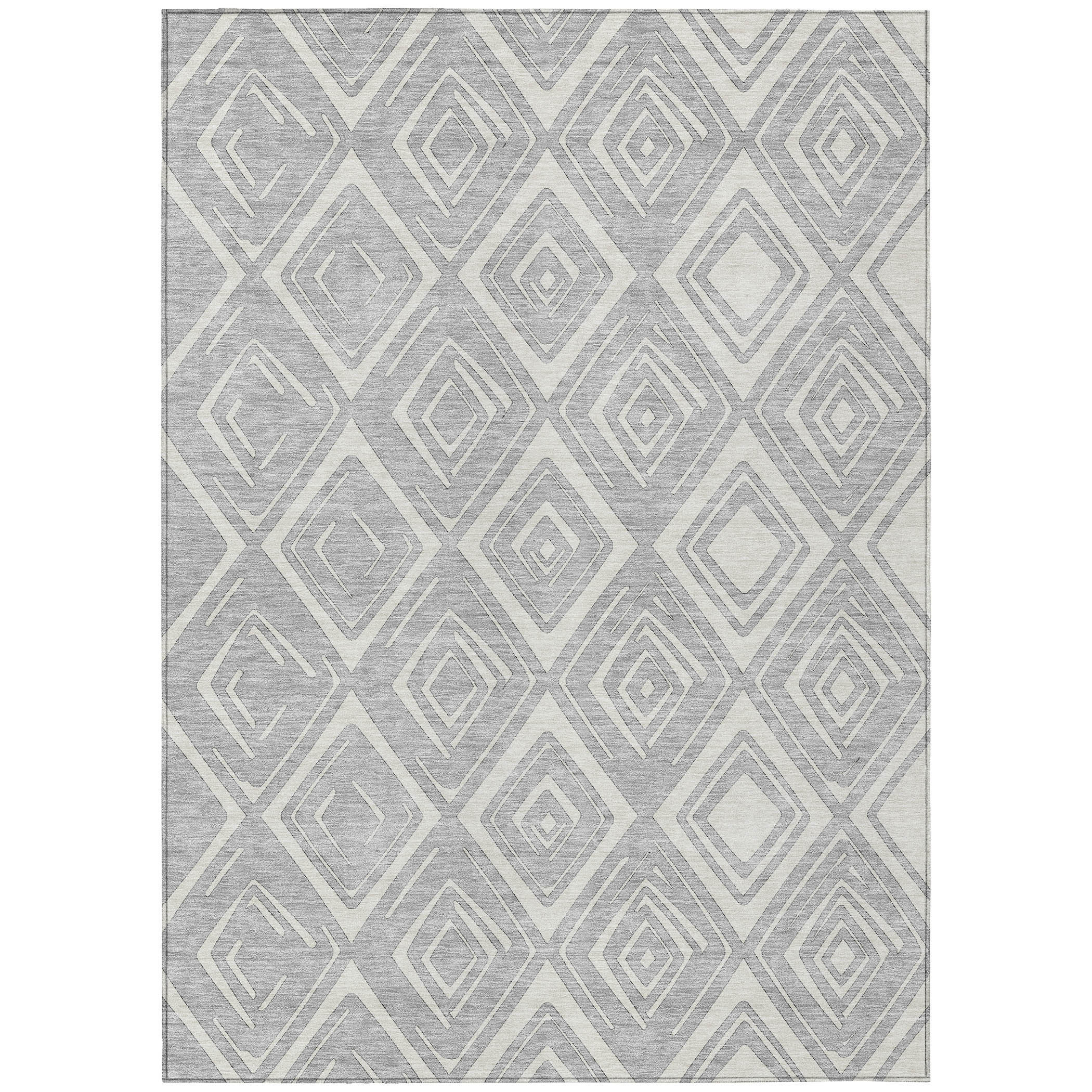 HomeRoots 10' X 14' Ivory Geometric Washable Indoor Outdoor Area Rug ...