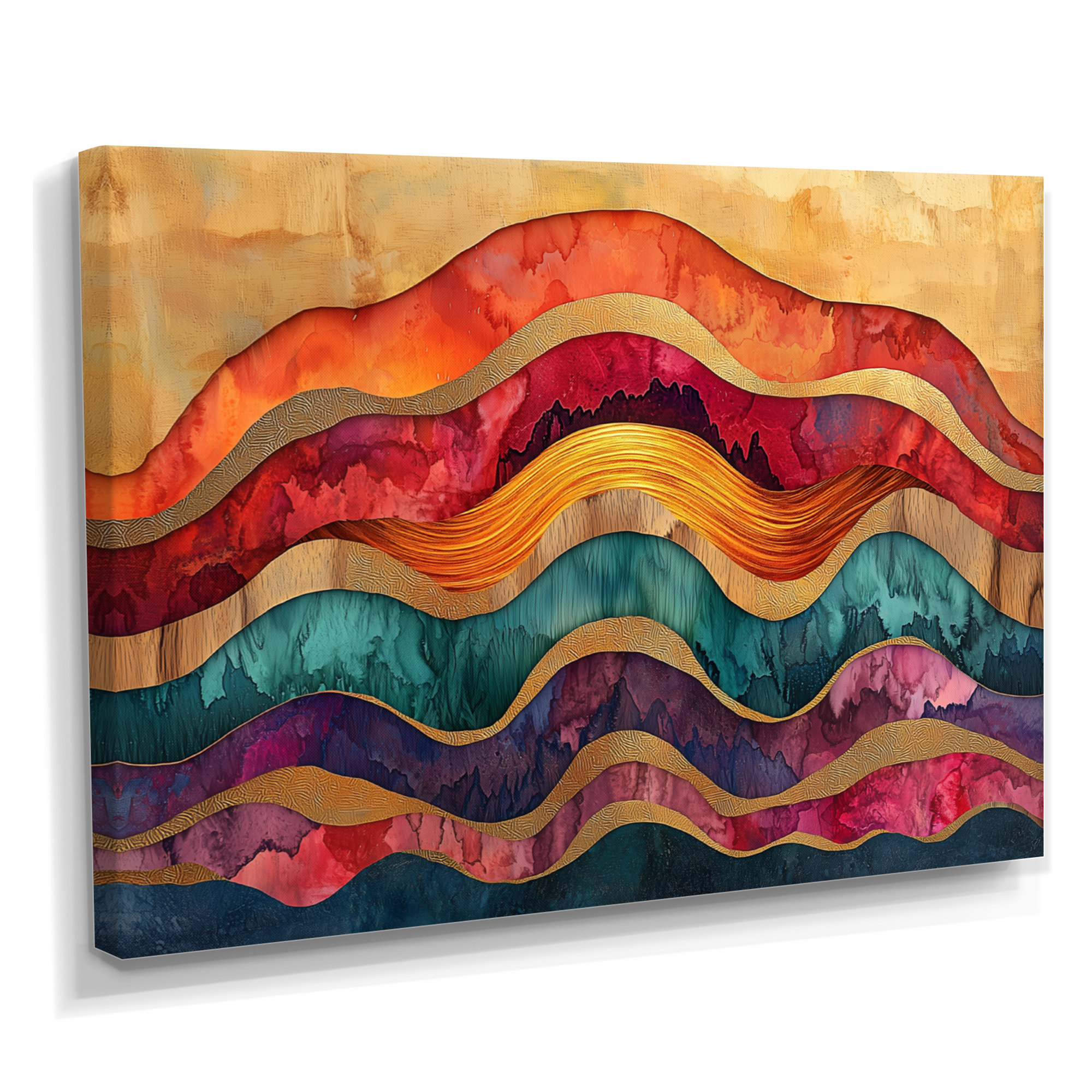 Wrought Studio™ Abstract Marbled Rainbow Colors Of Life I - Rainbow ...
