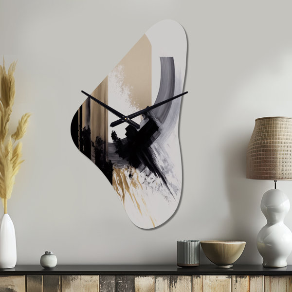 Design Art Black, White And Gold Expression IV - Boomerang Shape Unique ...