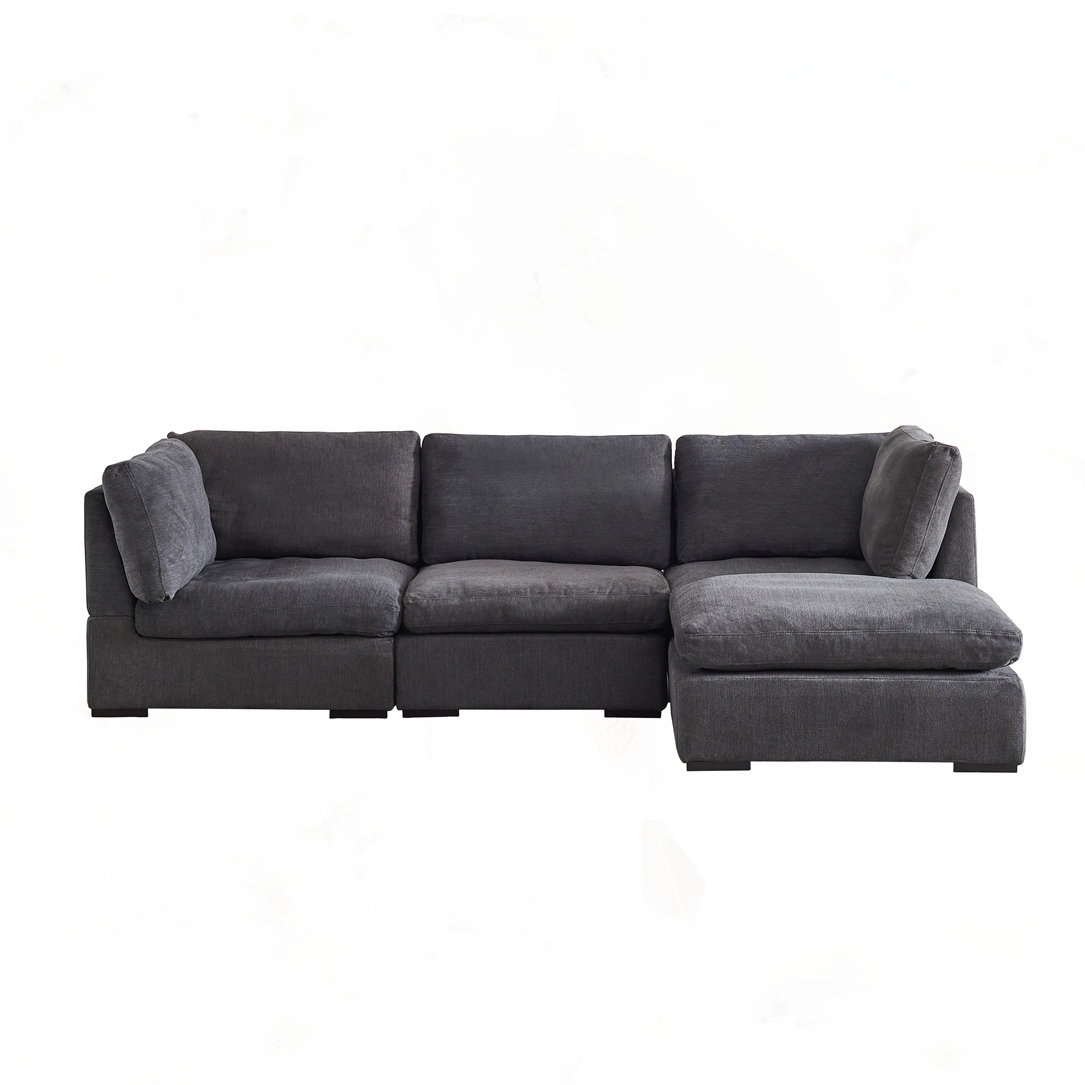 Ebern Designs L Shape Modular Soft Fabric Sofa | Wayfair